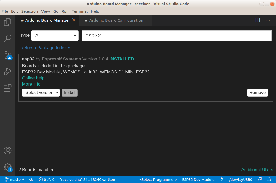 VSCodeにArduino IDEのプラグインを導入し，esp32に書き込む | Remma's Laboratory