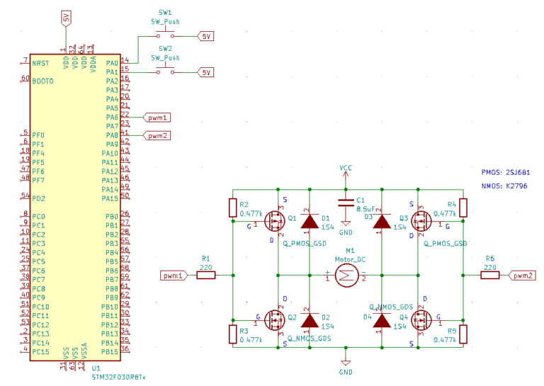 H-Bridge motor control with STM32 | Remma's Laboratory